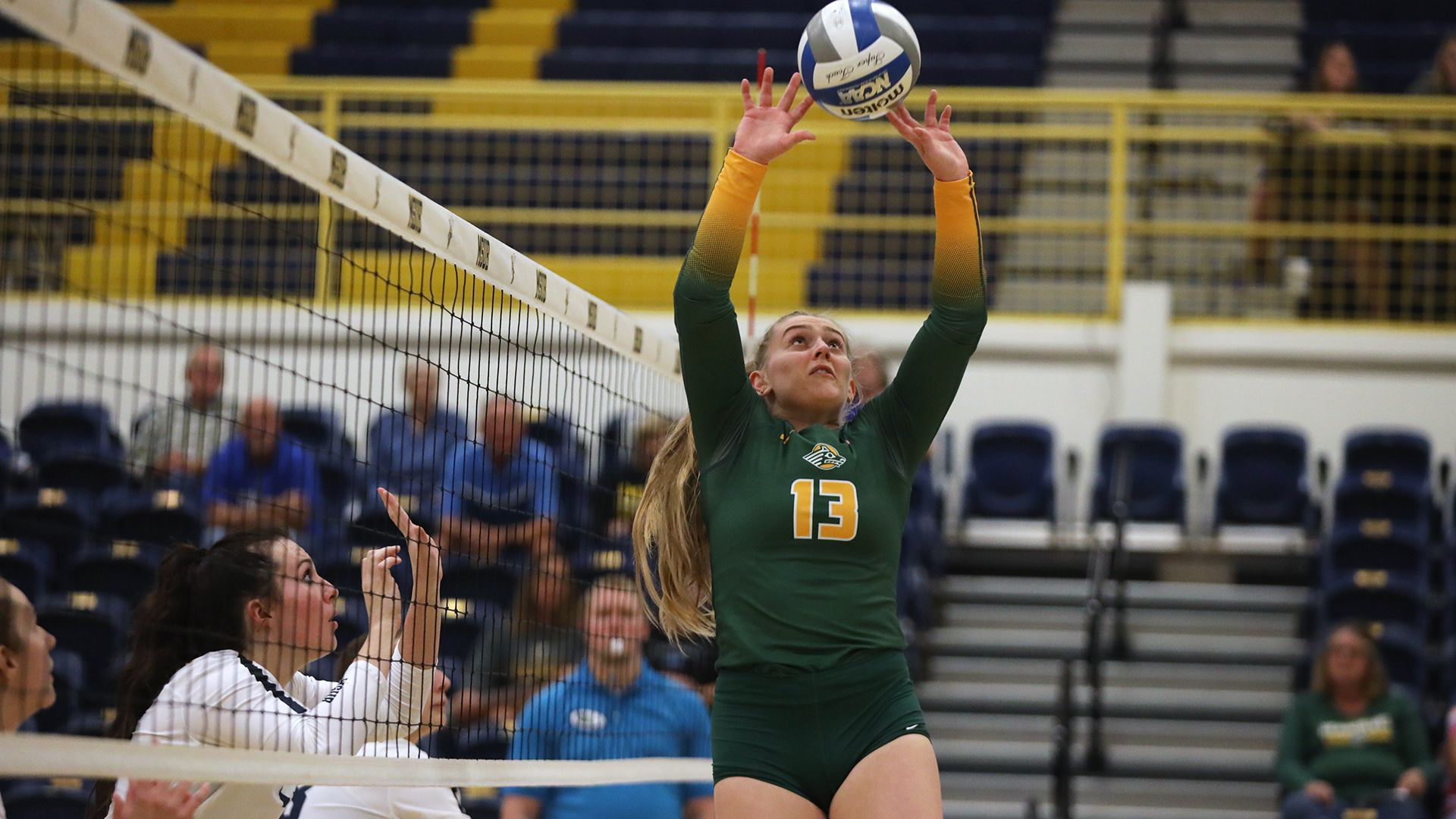 Seawolves volleyball continues undefeated streak, Floyd takes second on GNAC's assist list