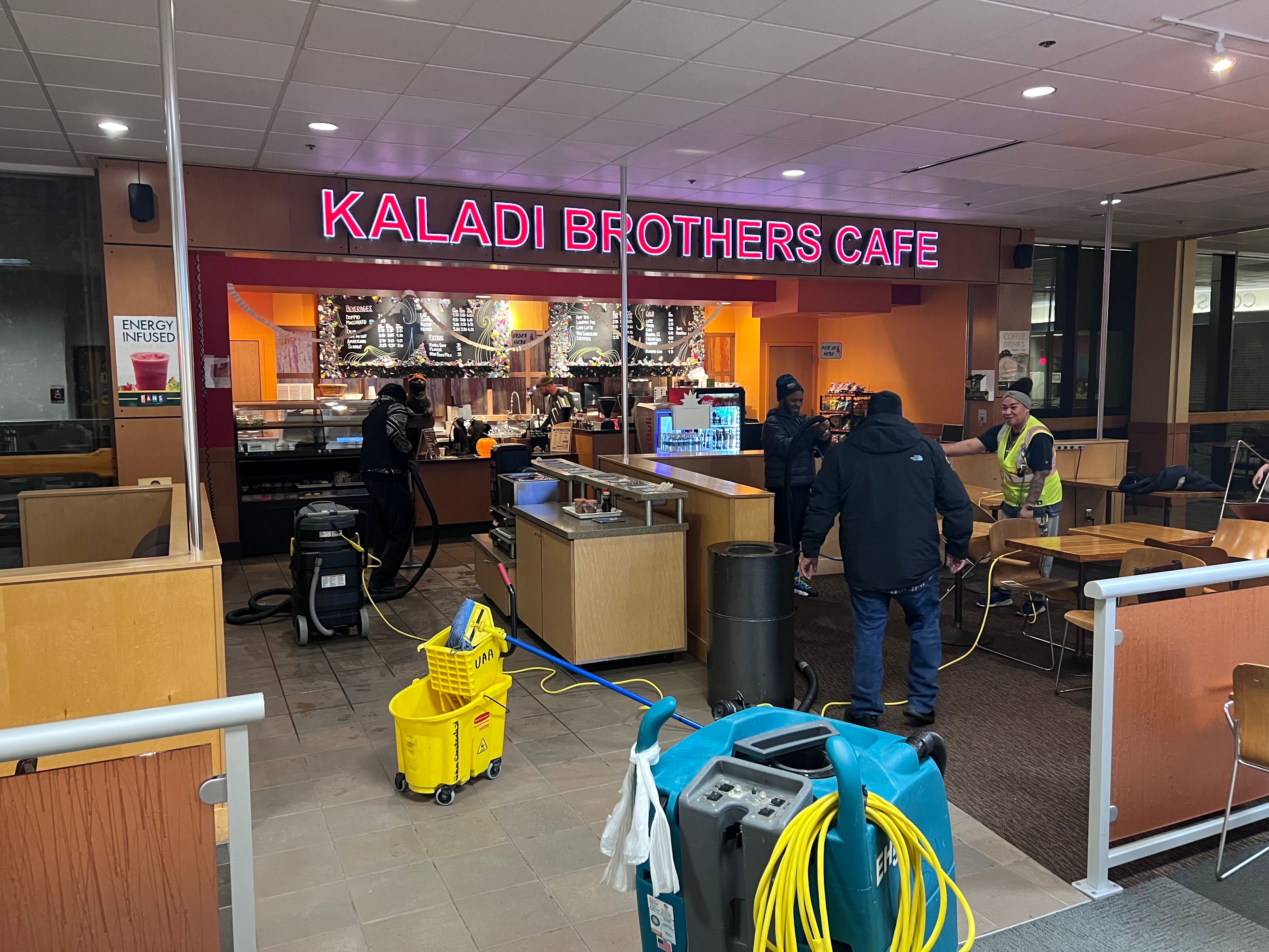 Leaking pipe floods UAA Kaladi Brothers Cafe