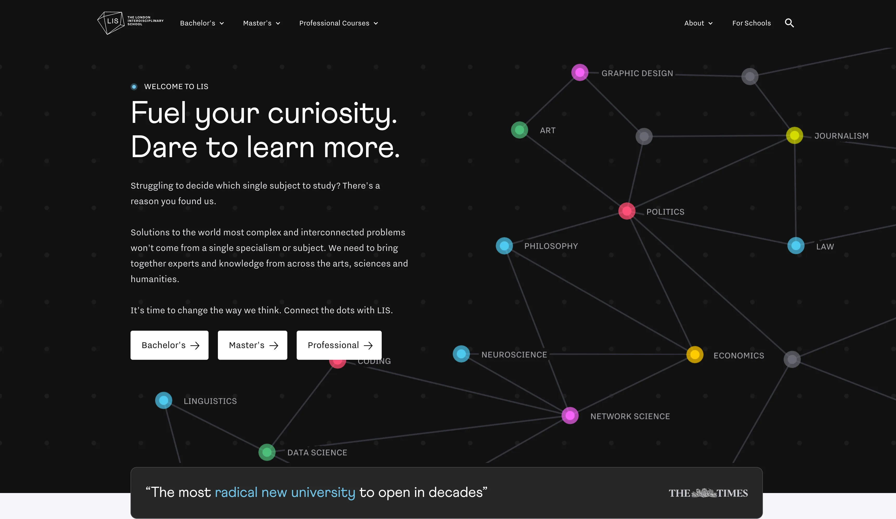 London Interdisciplinary School Project | Vi Designs: Top Webflow ...