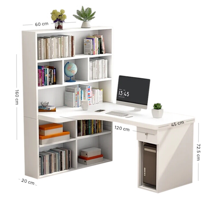 Buy Computer Desk with Shelf and Drawer - Bless Maldives