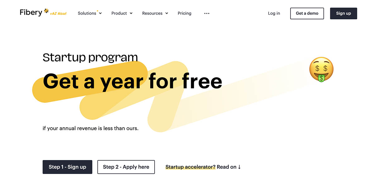 Fibery Coupon - 1 Year Free via Fibery Startup Program 2024