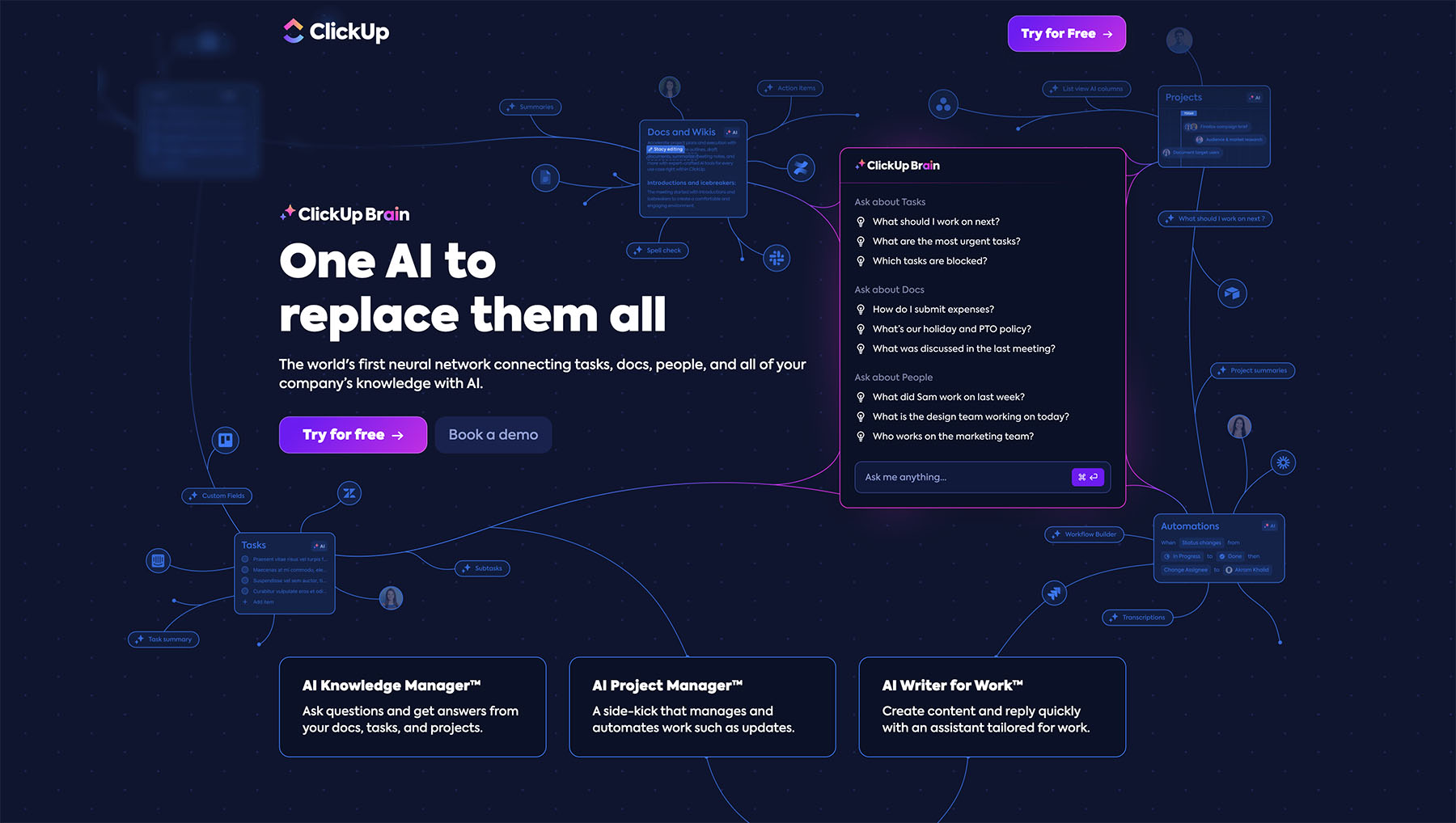 Introducing ClickUp Brains - FounderPass