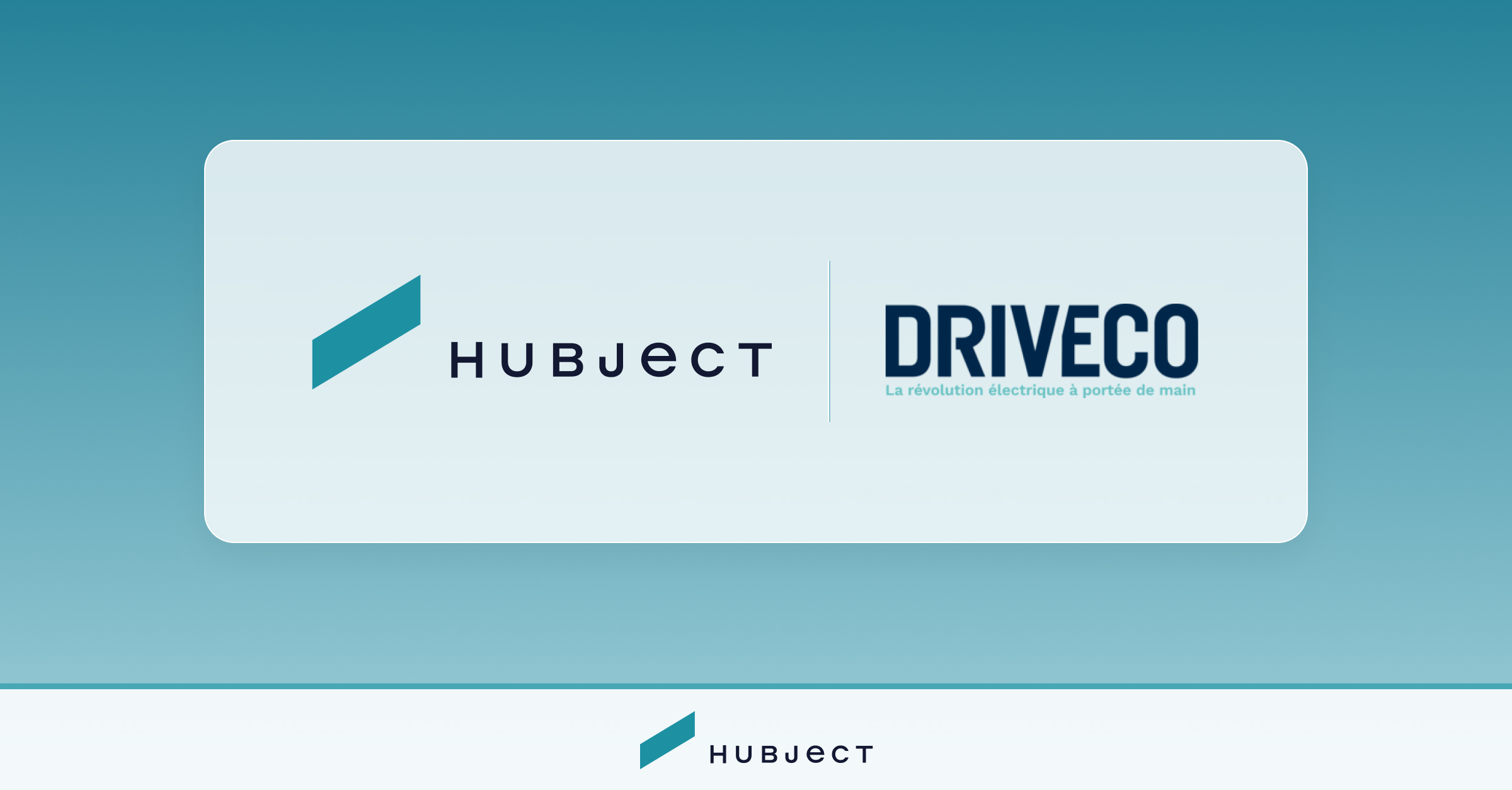 Hubject announces its partnership with Driveco