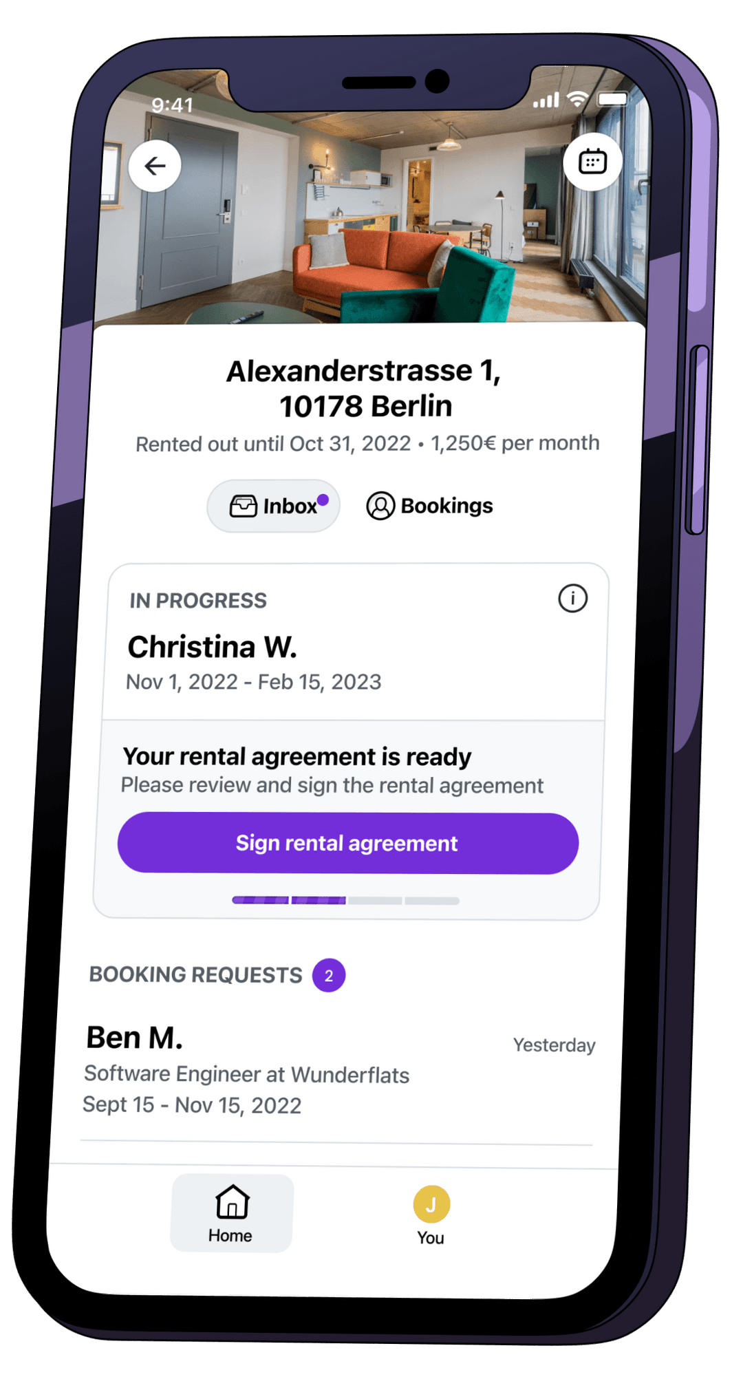 Wunderflats App for Landlords - Renting out on the go