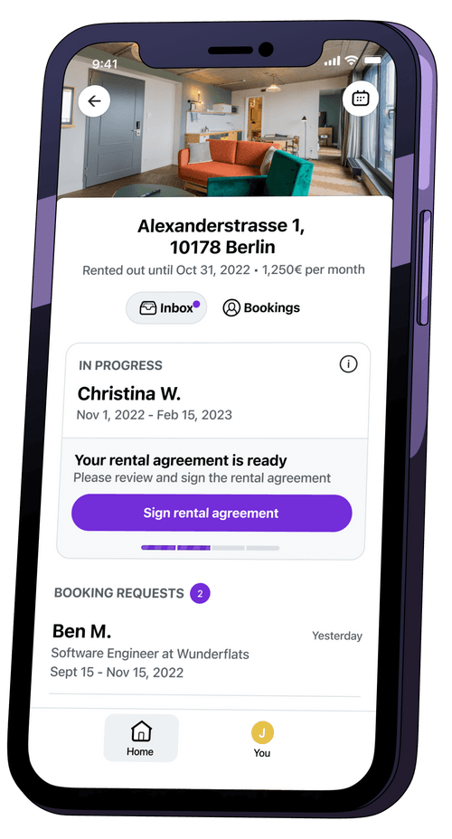 Wunderflats App for Landlords - Renting out on the go