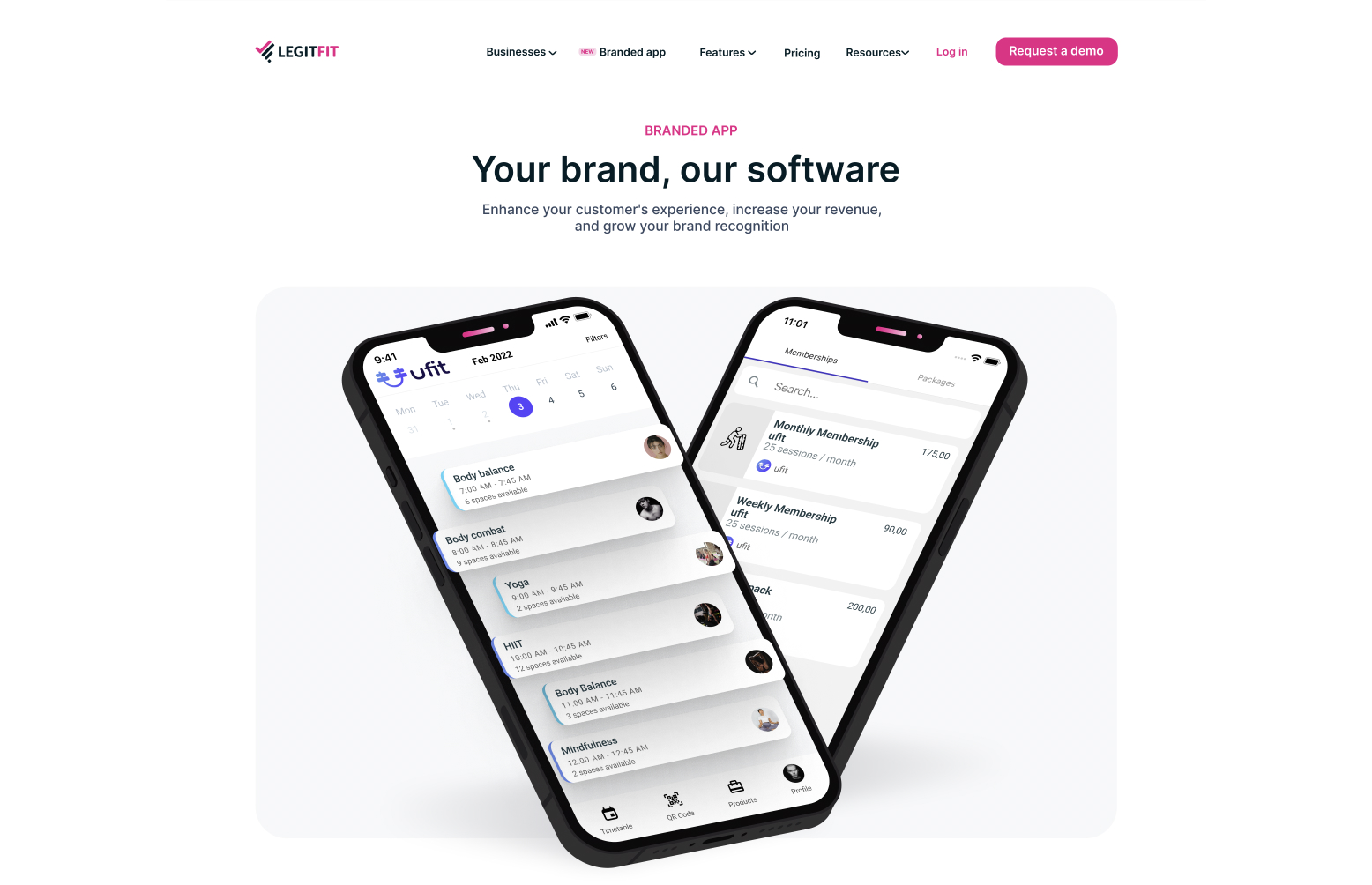 Build a branded fitness app | LegitFit