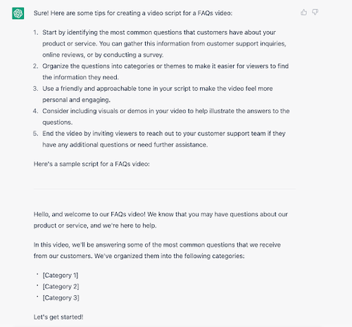 52 ChatGPT prompts for video scripts by Powtoon