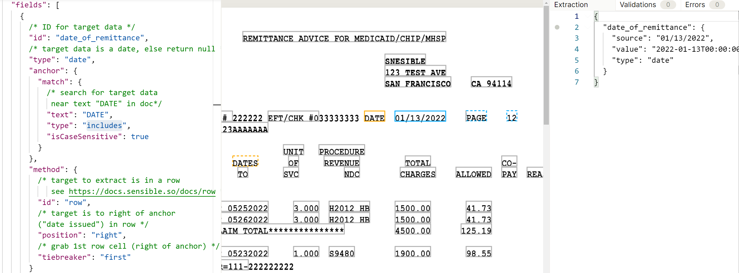 How to extract data from Explanation of Benefits documents | Sensible Blog