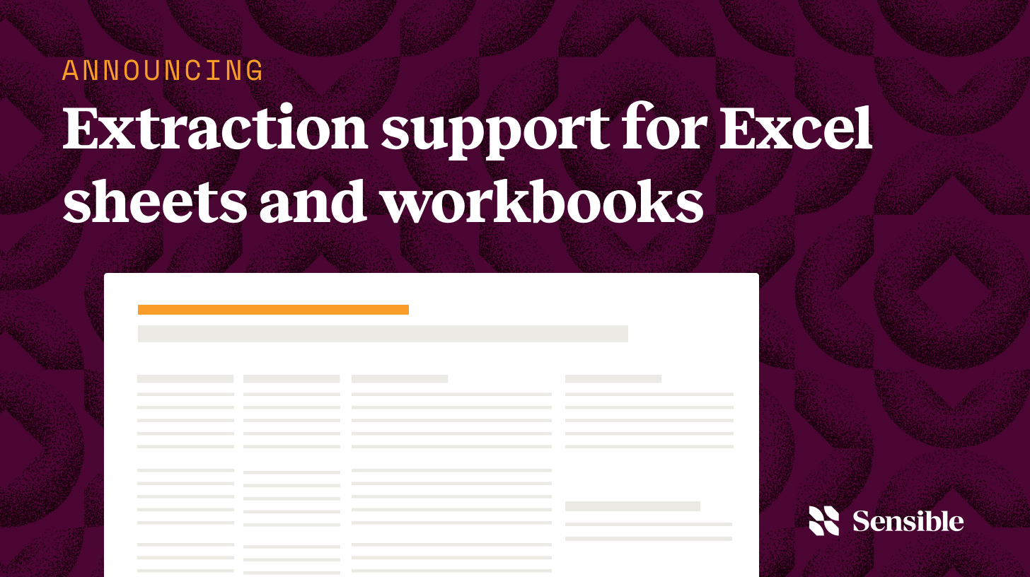 Extract data from Excel files with Sensible | Sensible Blog