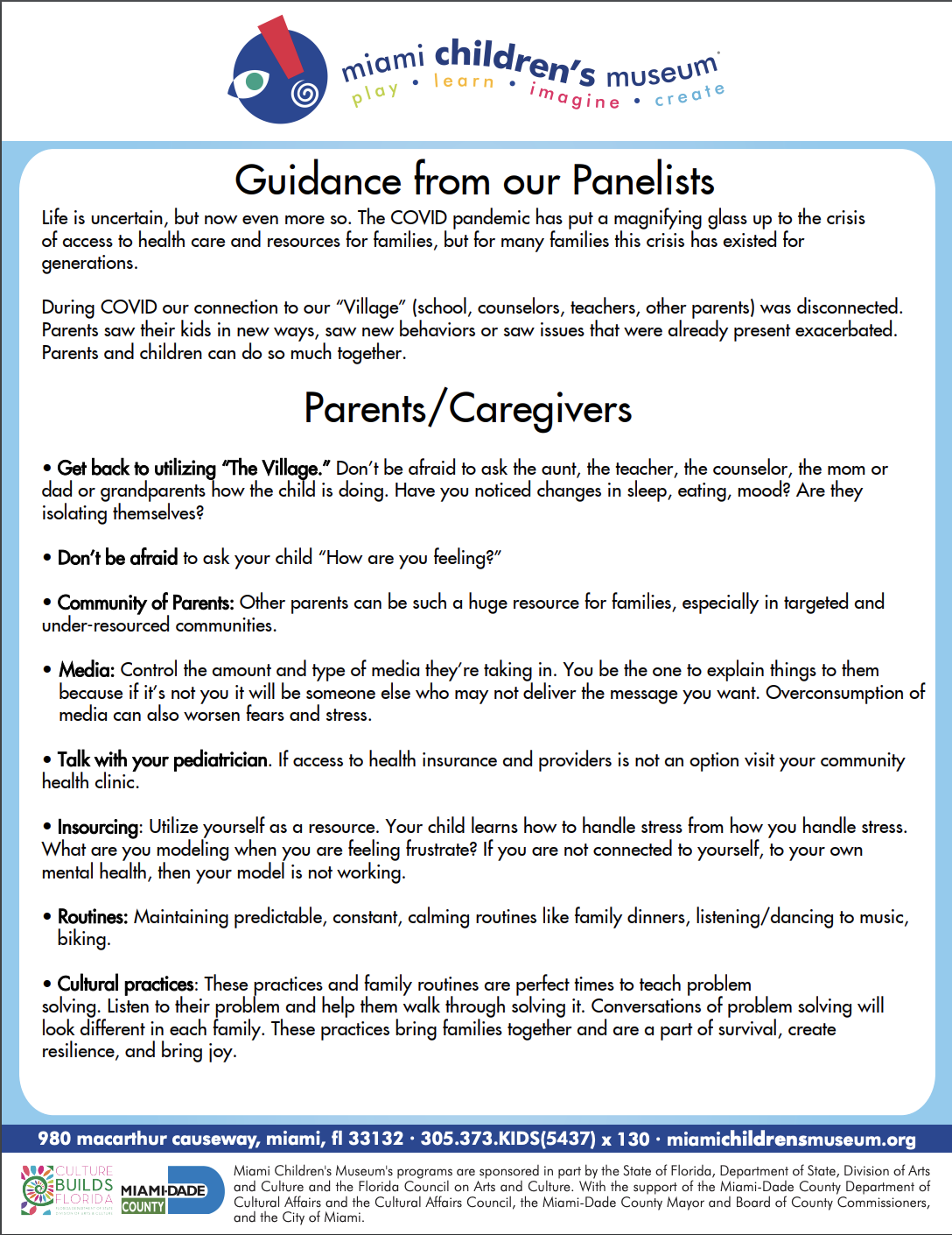 Quarterly Conversations - Miami Children's Museum