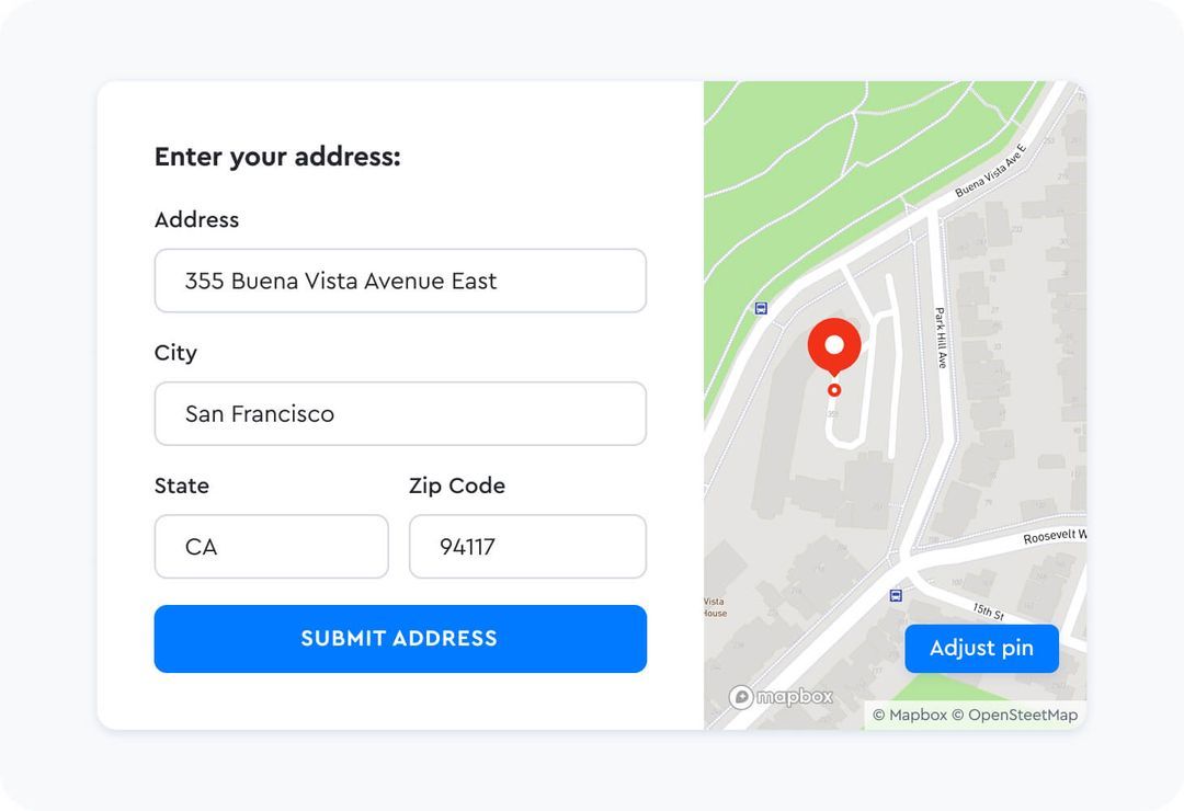 Address Autofill - Mapbox