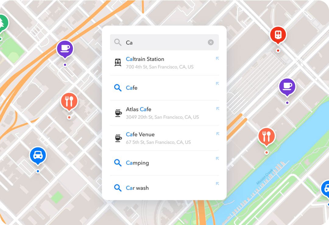Search Box for addresses, places, and POI | Mapbox