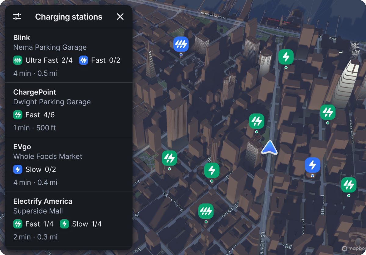 Mapbox for EV | Advanced Navigation and Charging Solutions