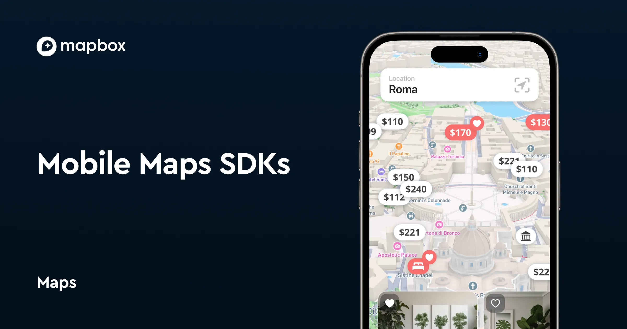 Mobile maps in 3D for iOS and Android