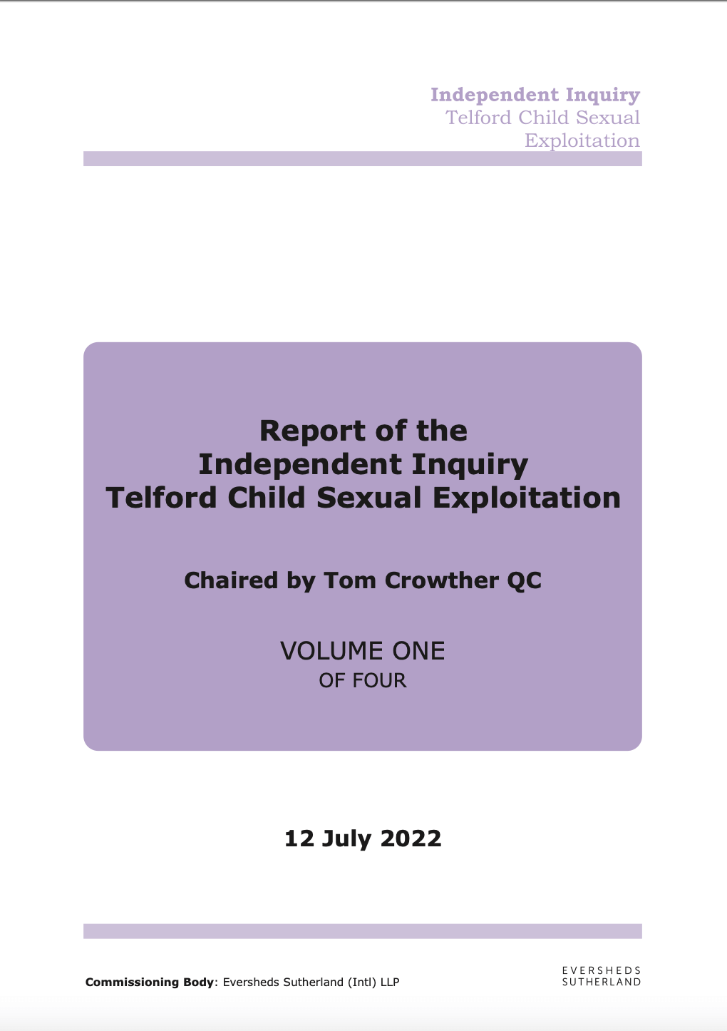 The Report of the Independent Inquiry - Telford Child Sexual Exploitation