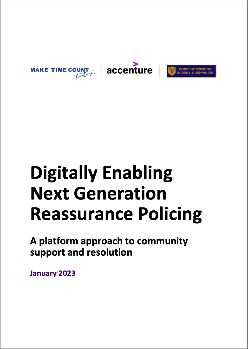 Digitally Enabling Next Generation Reassurance Policing