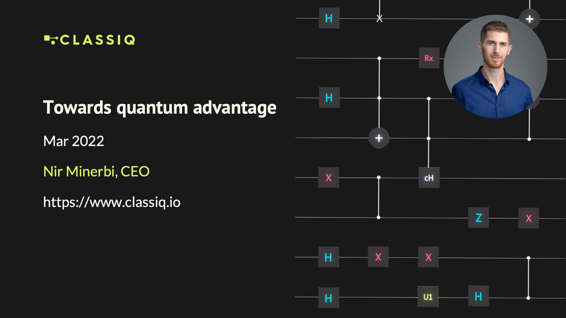 CEO Presentation: Towards Quantum Advantage