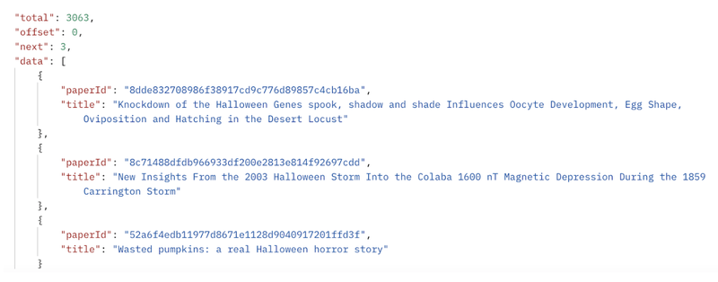 Tutorial | Semantic Scholar Academic Graph API