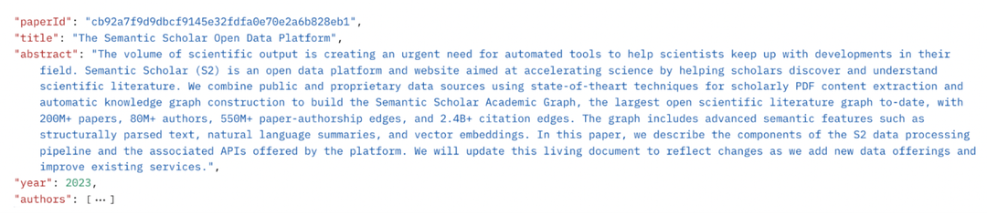 Tutorial | Semantic Scholar Academic Graph API