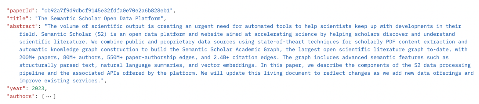 Tutorial | Semantic Scholar Academic Graph API