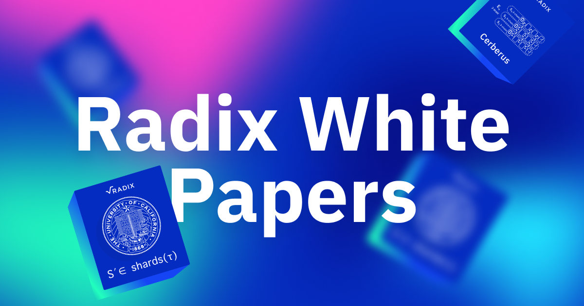 Radix DLT | Radically Better Web3