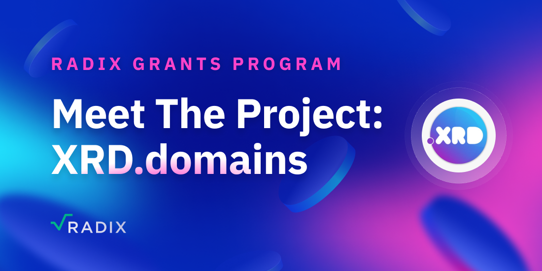 Meet The Project: XRD Domains | The Radix Blog | Radix DLT