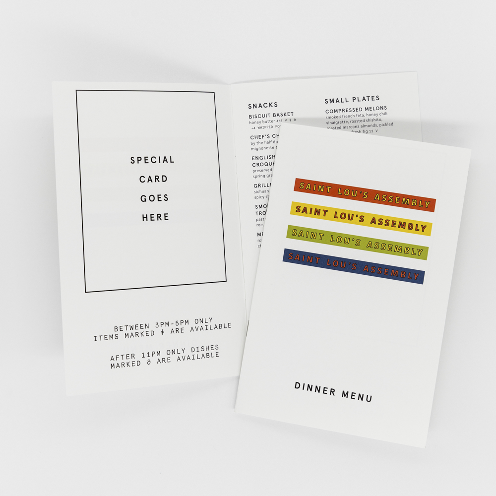 Menu Printing | Printworks