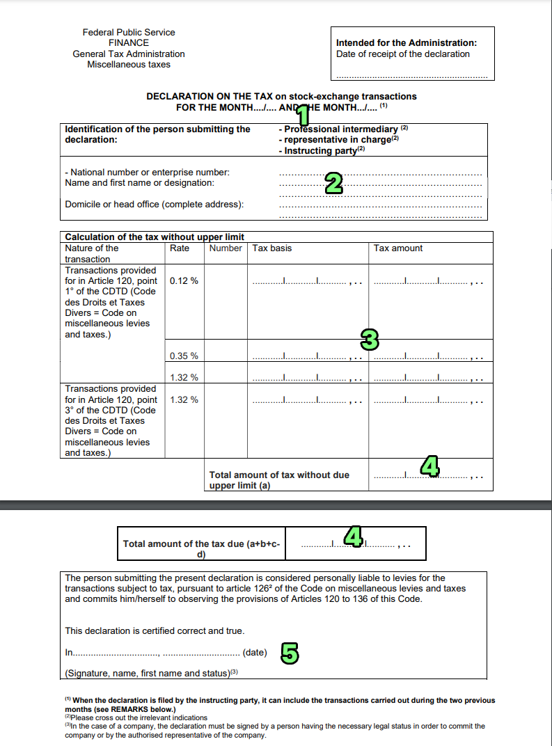 Declaring the TOB: the complete guide (tax on stock exchange transactions)