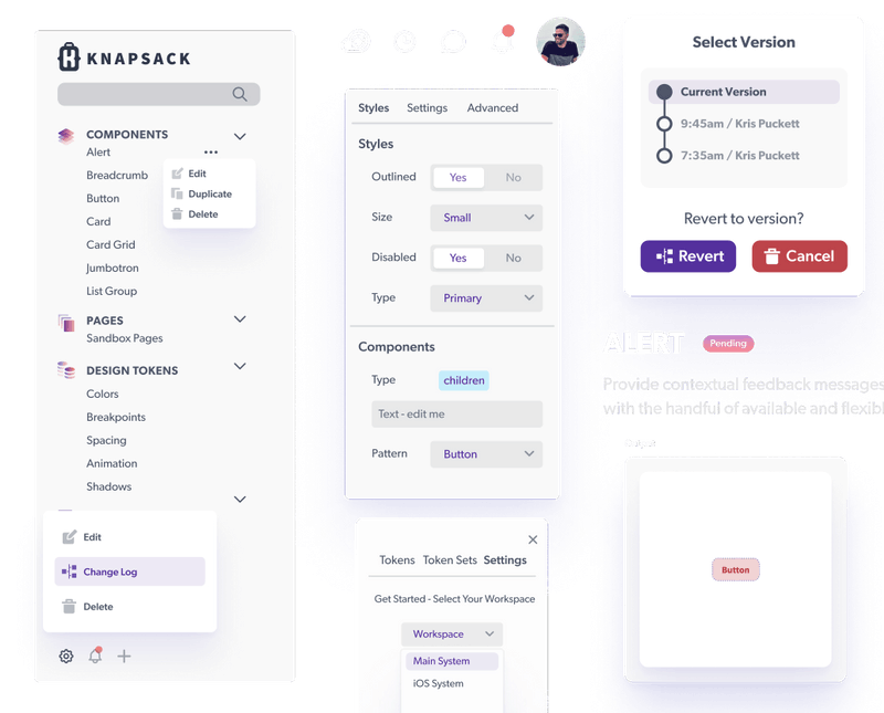 Knapsack: Design once, build once, use everywhere.