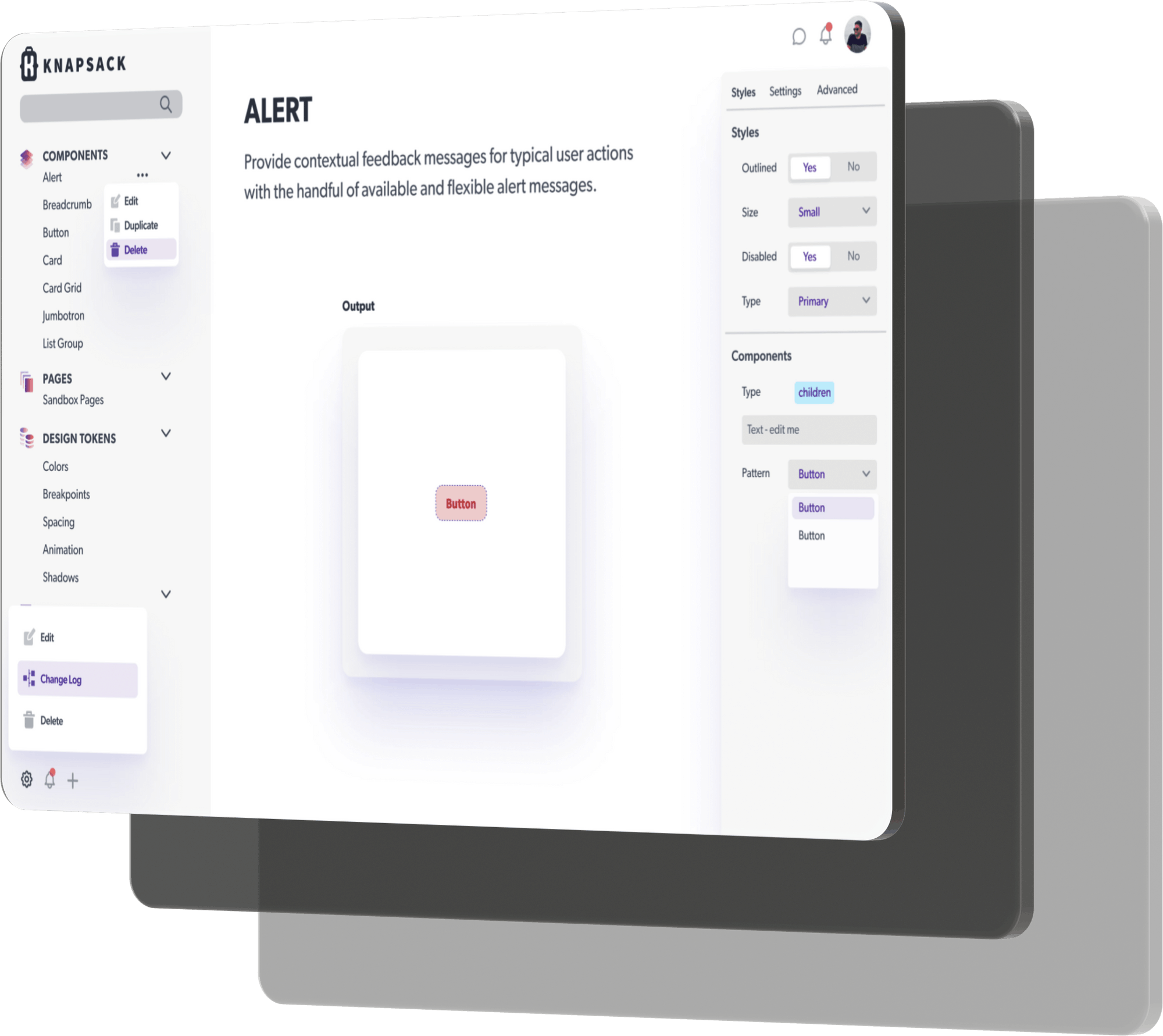 Knapsack: Design once, build once, use everywhere.