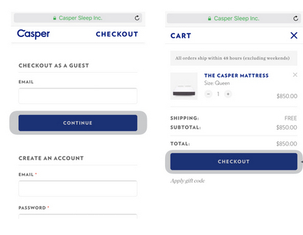 25 amazing (& high converting) mobile checkout examples