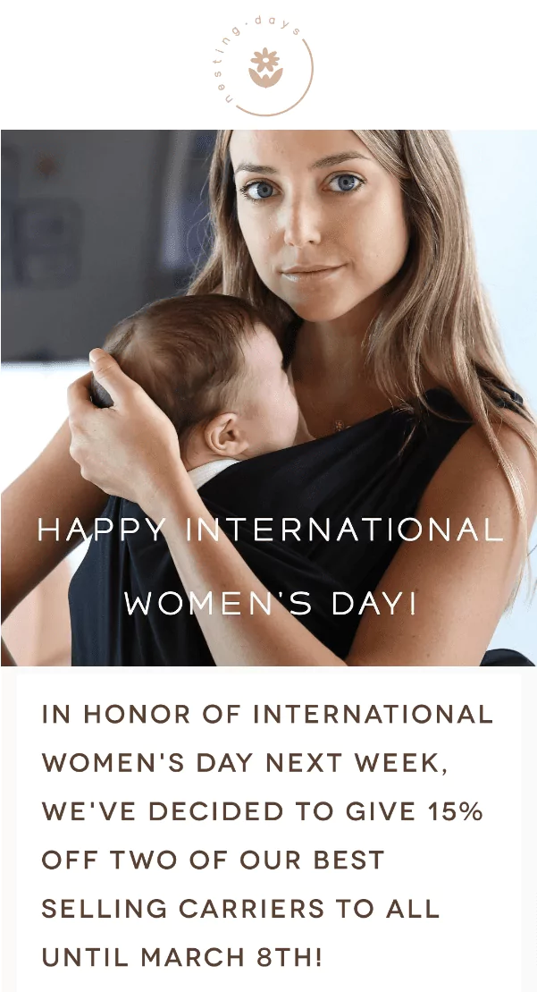 15 Stunning Email Examples for International Women's Day (eCommerce)