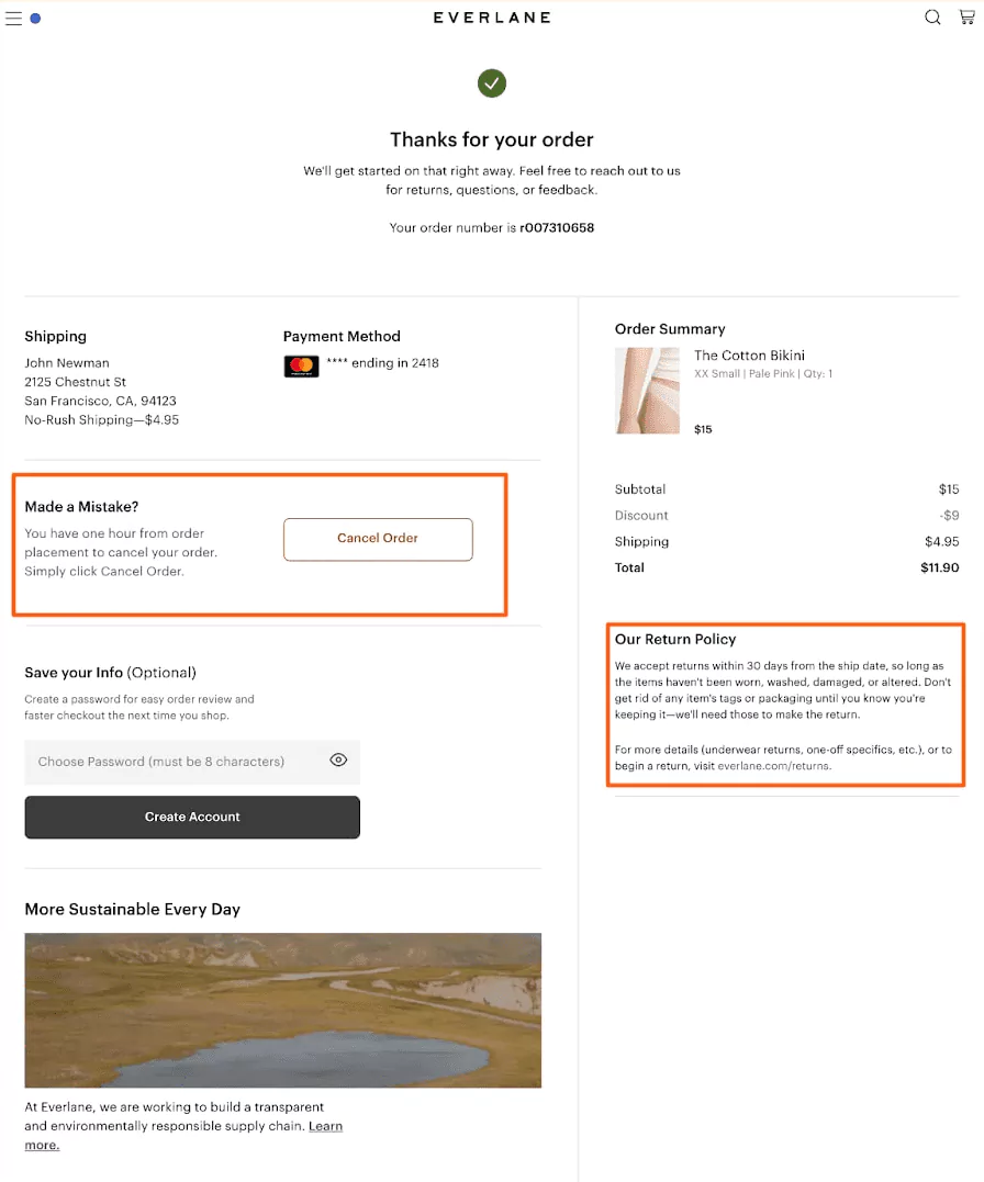 Order Confirmation Page: 25 Best Practices (+ Great examples)