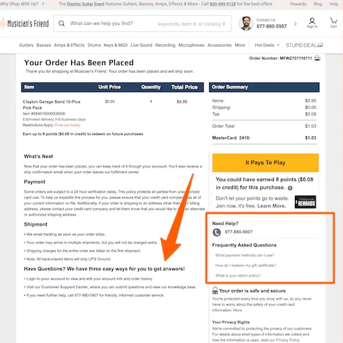Order Confirmation Page: 25 Best Practices (+ Great examples)