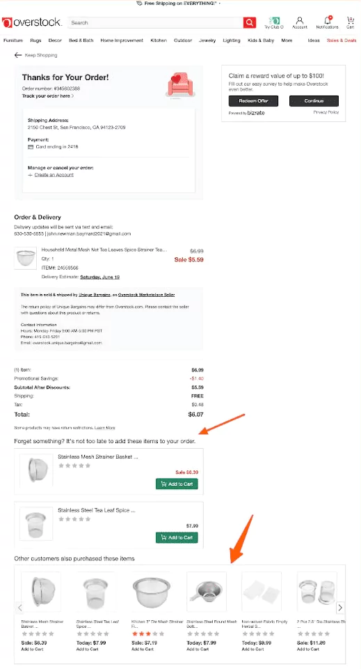 Order Confirmation Page: 25 Best Practices (+ Great examples)