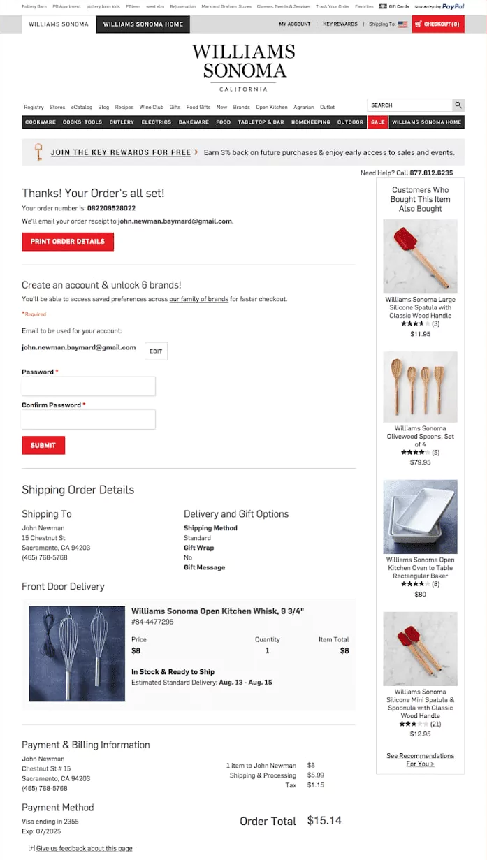 Order Confirmation Page: 25 Best Practices (+ Great examples)