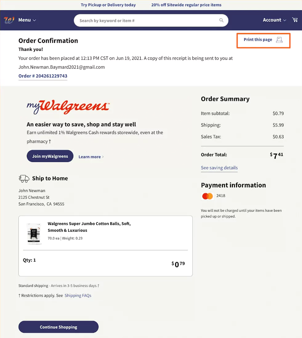 Order Confirmation Page: 25 Best Practices (+ Great examples)