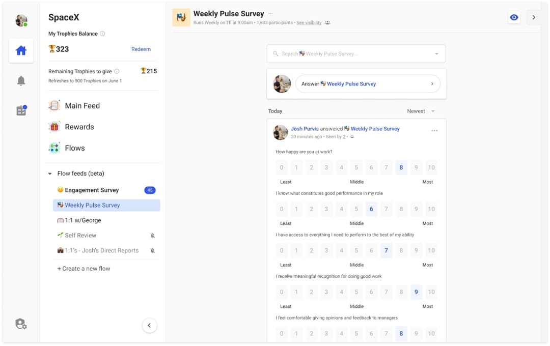 Employee Pulse Check Survey Questions Tool | Assembly Flows