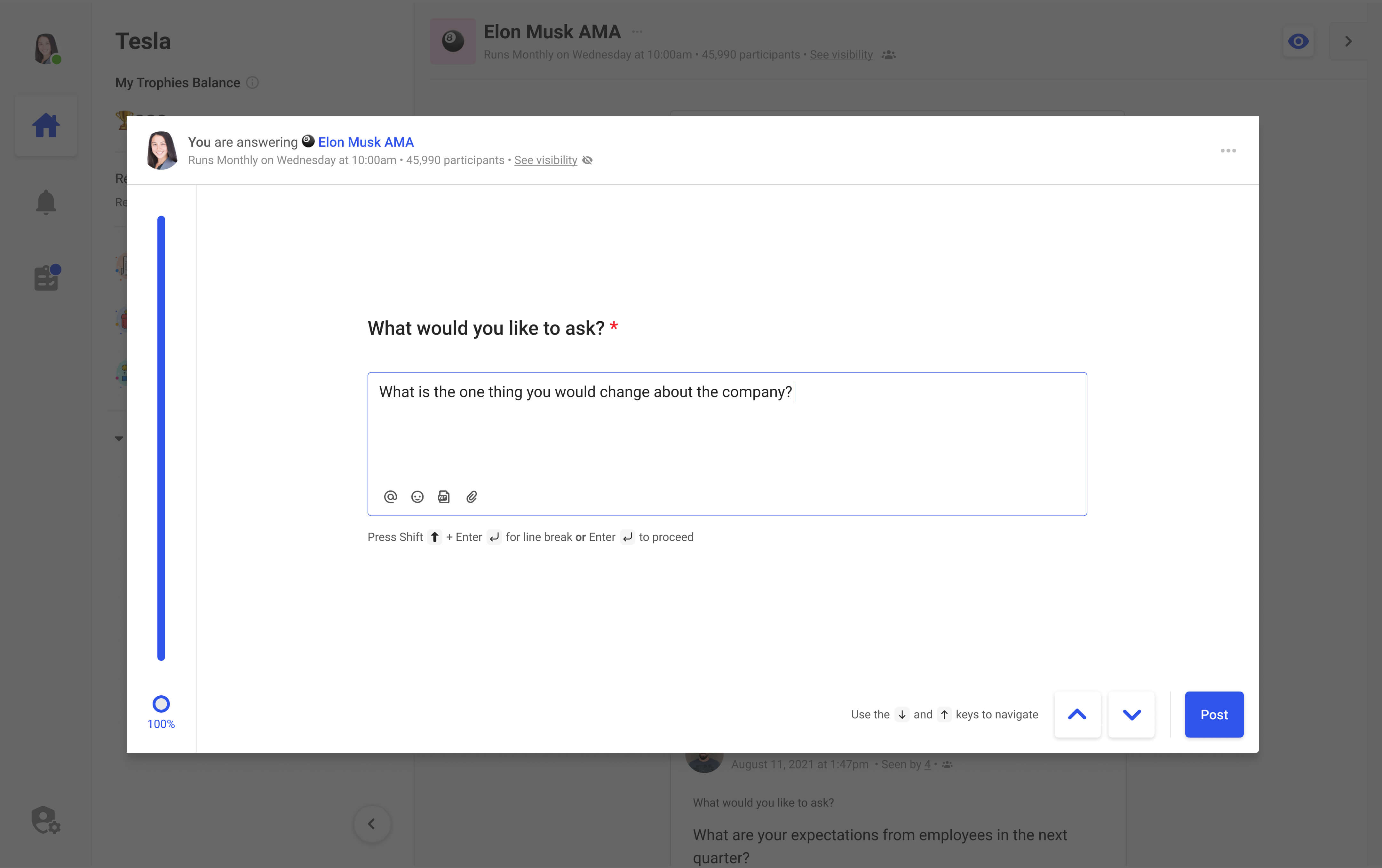 Ask me Anything (AMA) Employee Question Template | Assembly