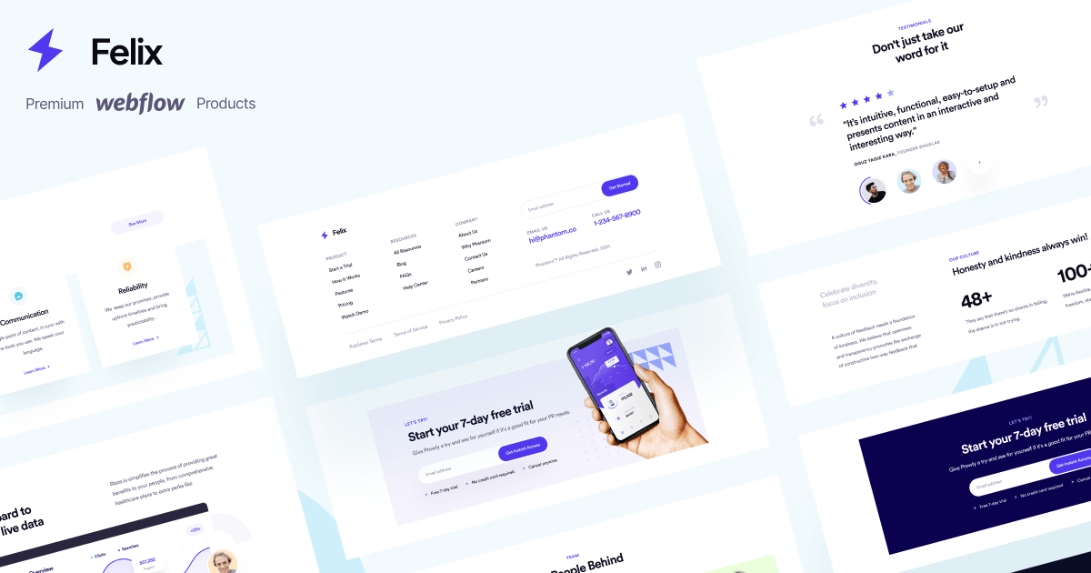 Felix - Webflow HTML website template