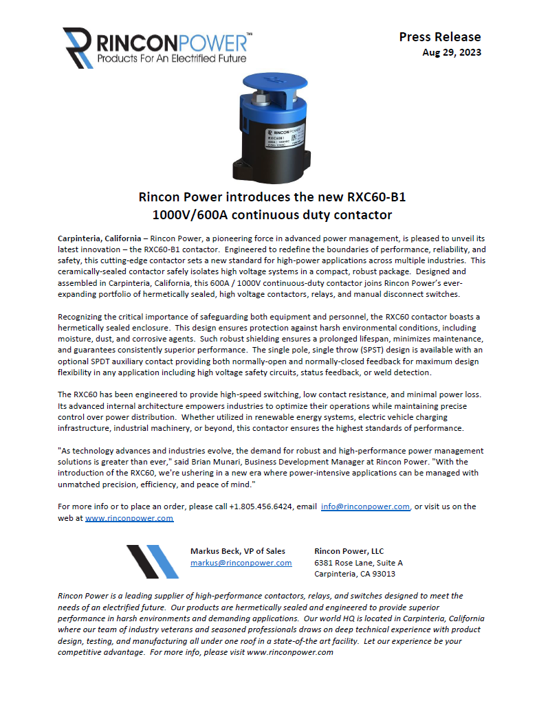 Rincon Power - Info