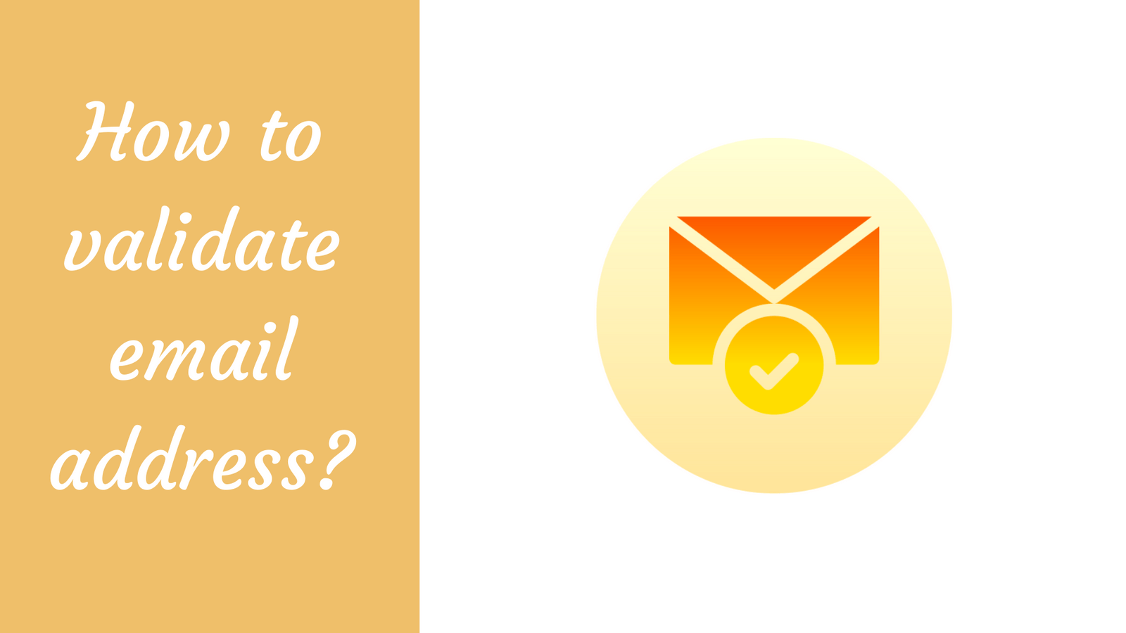 How to validate email address?