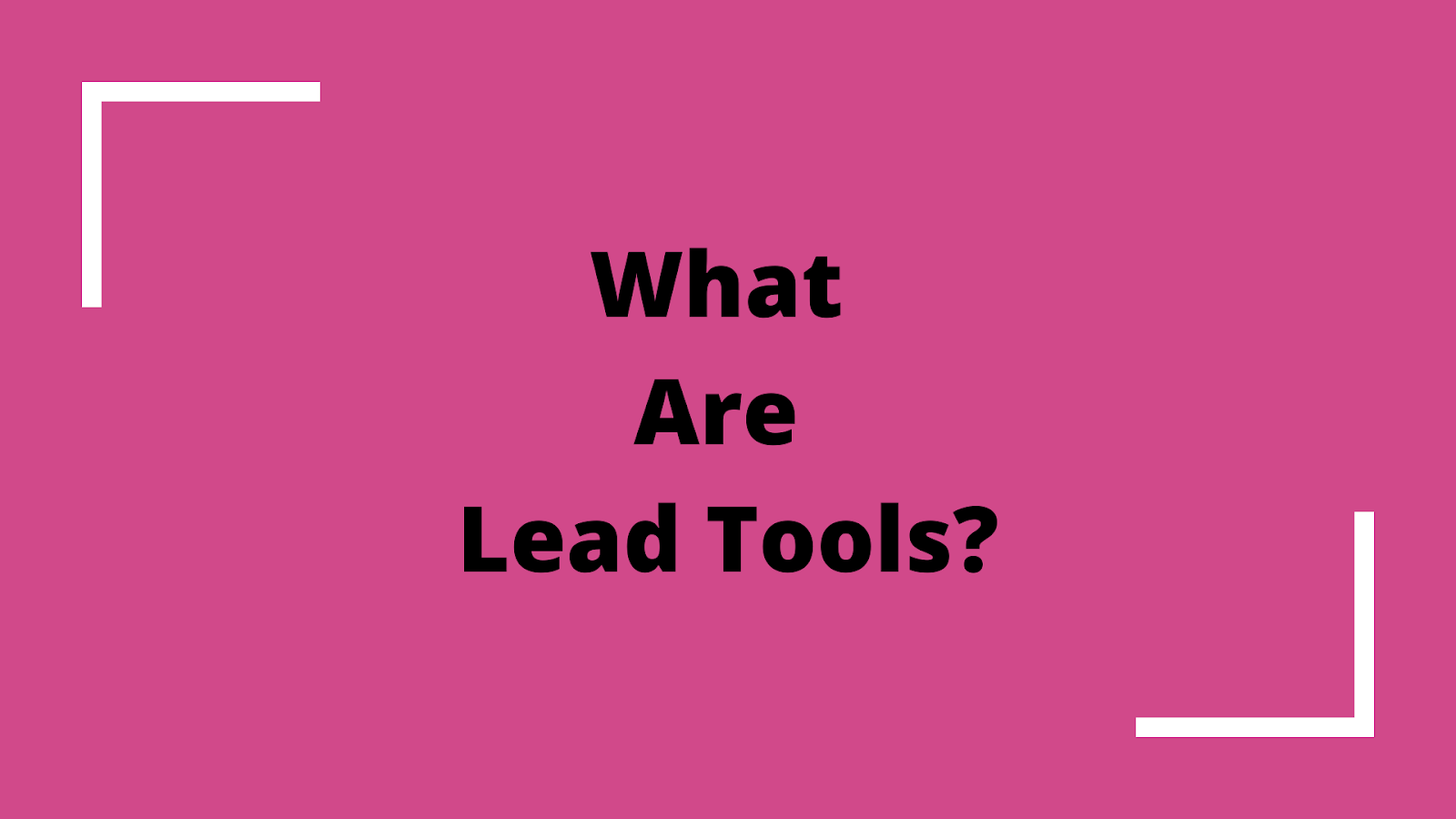 Secrets To Lead Tools – Even In This Down Economy