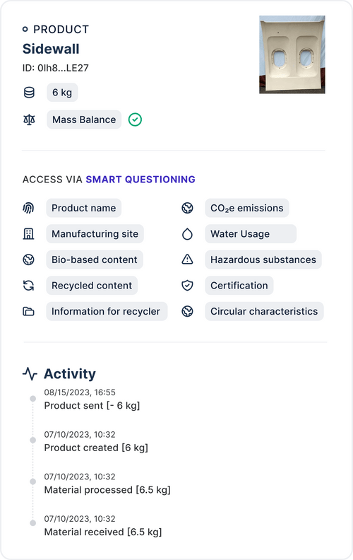 Digital product passports for aircraft