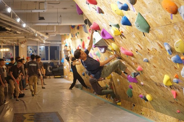 Bouldering in Busan, group teambuilding activity | Surf Office