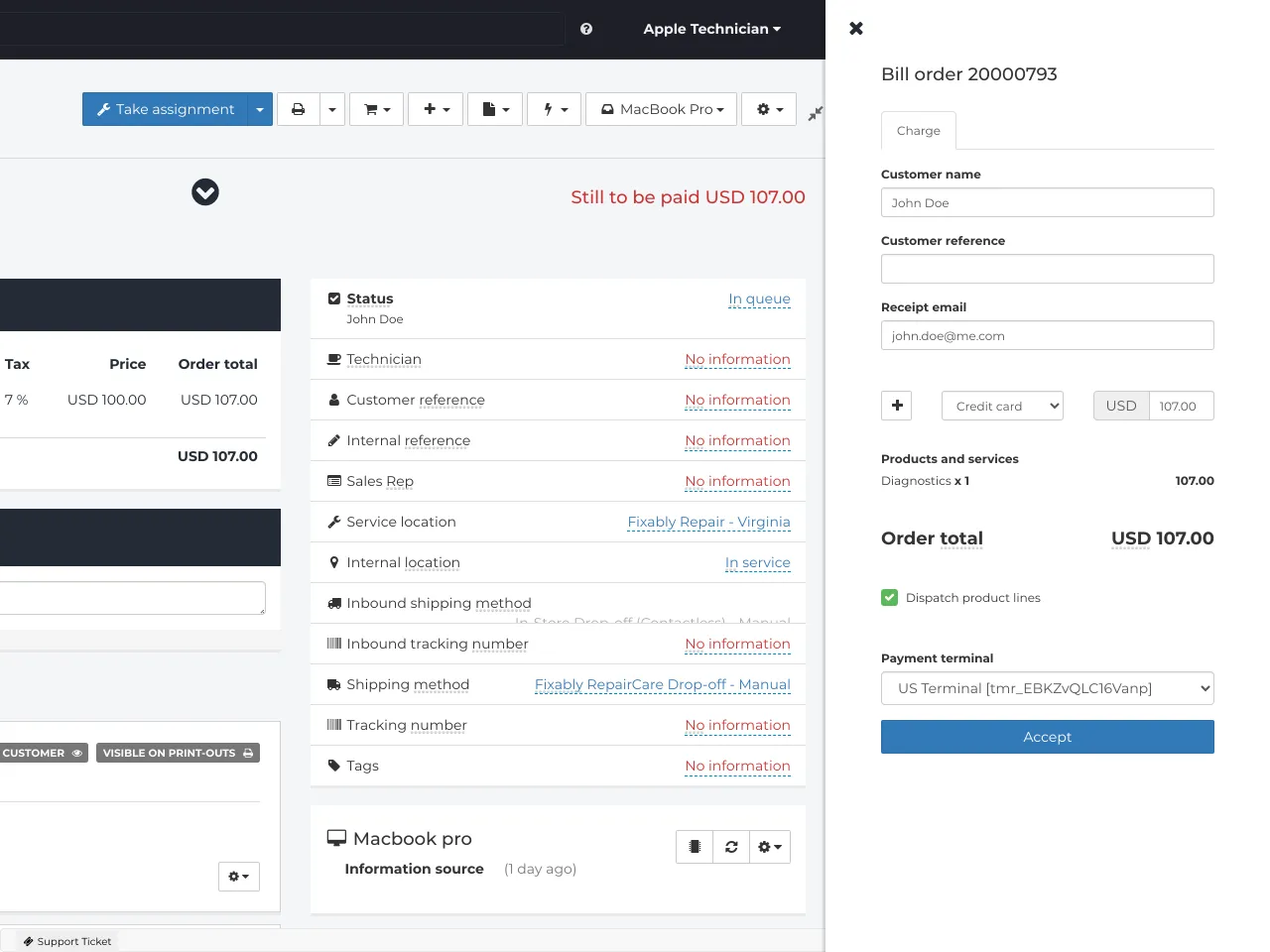 Service Point of Sale