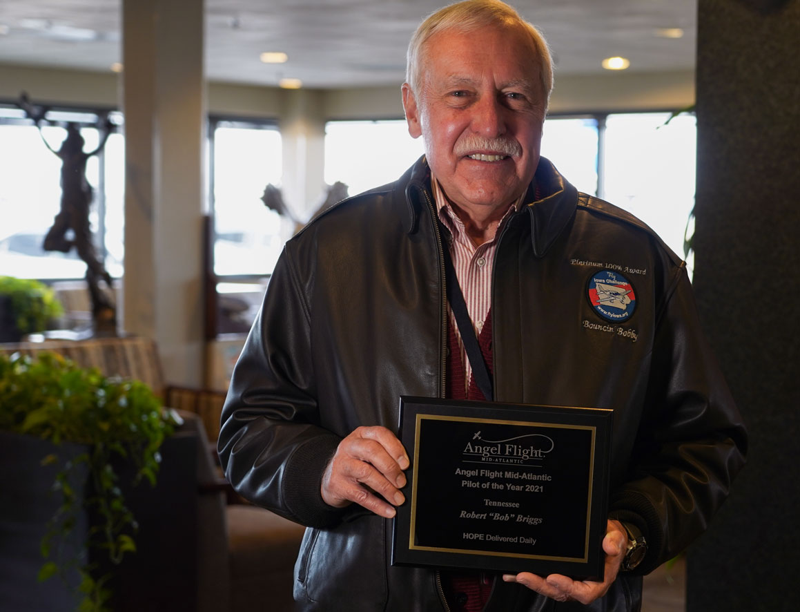 Bob Briggs Angel Flights Mid-Atlantic Pilot of the Year