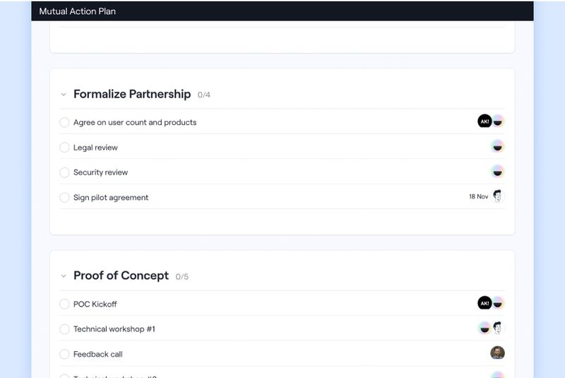 Mutual Action Plan Template