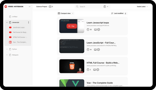 Video Screenshots and Notes - YouTube & more