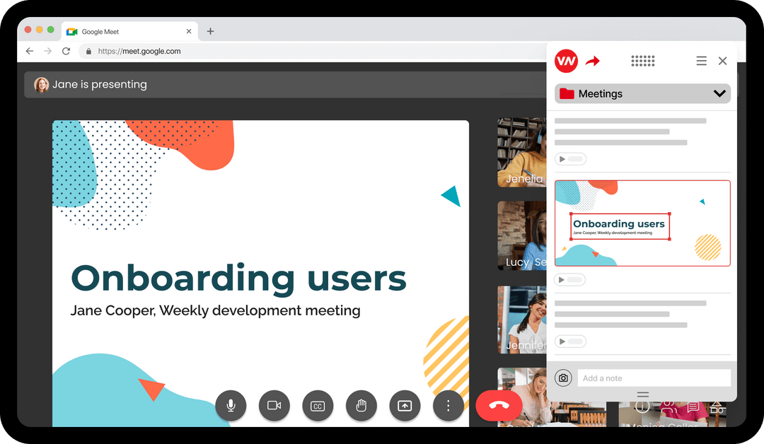 Meeting Screenshots and Notes - Zoom & Google Meet